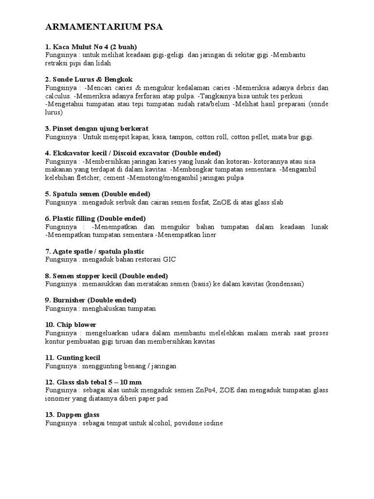 Armamentarium PSA | PDF