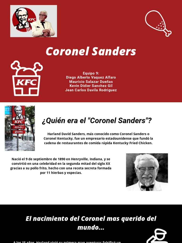 Coronel Sanders | PDF | Restaurante y Catering | Alimentos