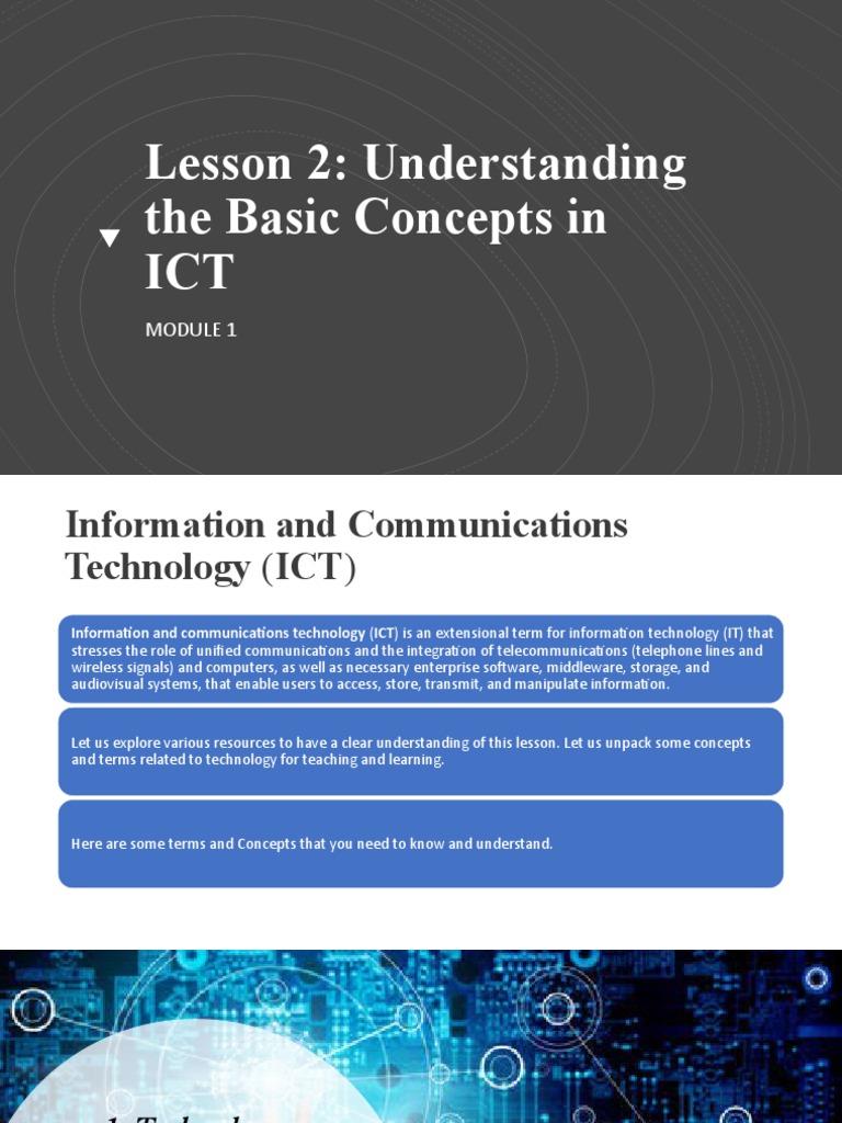 Understanding The Basic Concept in ICT | PDF | Information And ...
