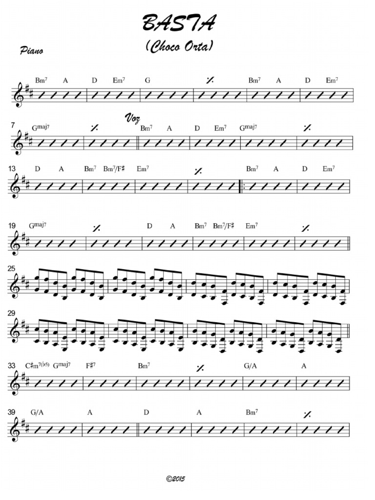 Basta - Piano | PDF