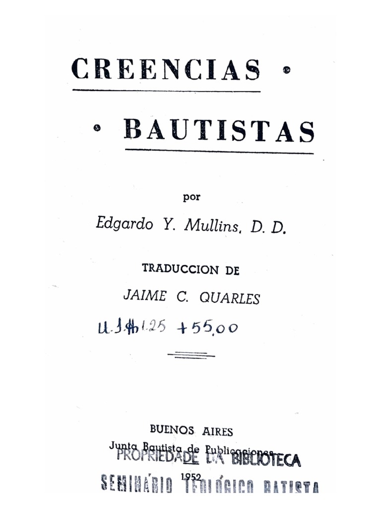 Crencias Bautistas - Edgar Mullins | PDF