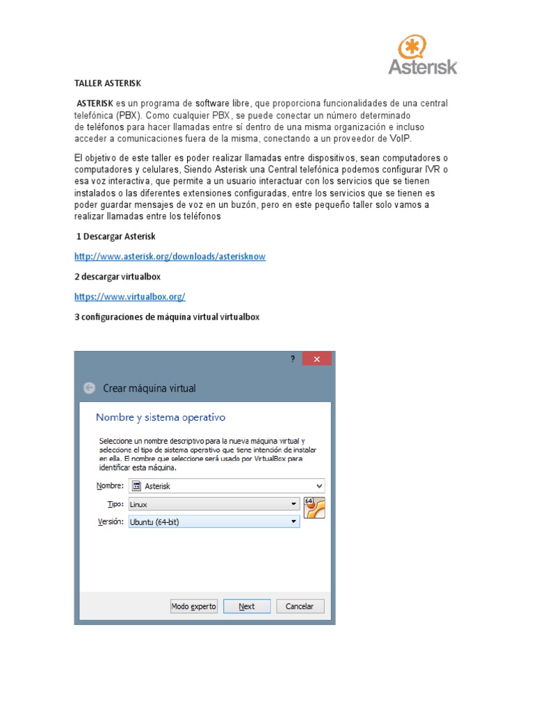 Taller Asterisk Pdf Tecnologías De La Información Redes De