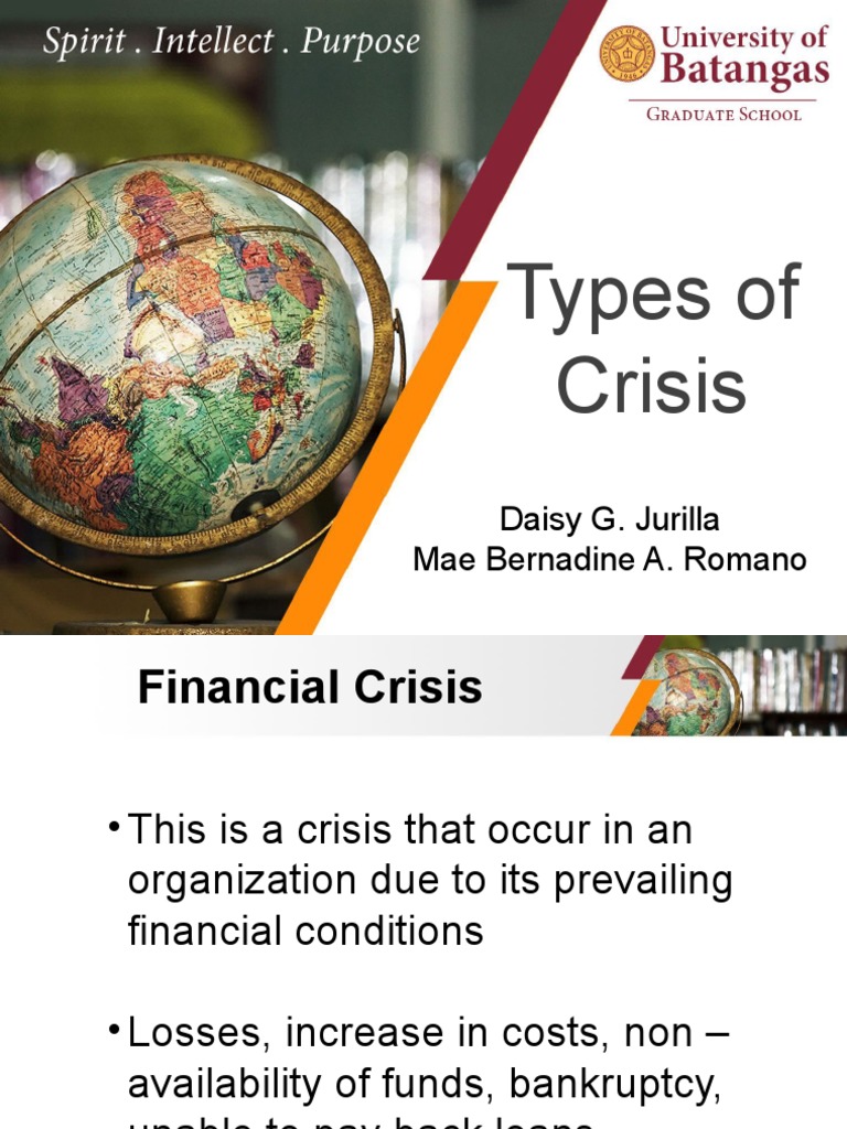 Types of Crisis: Daisy G. Jurilla Mae Bernadine A. Romano | PDF | Human ...