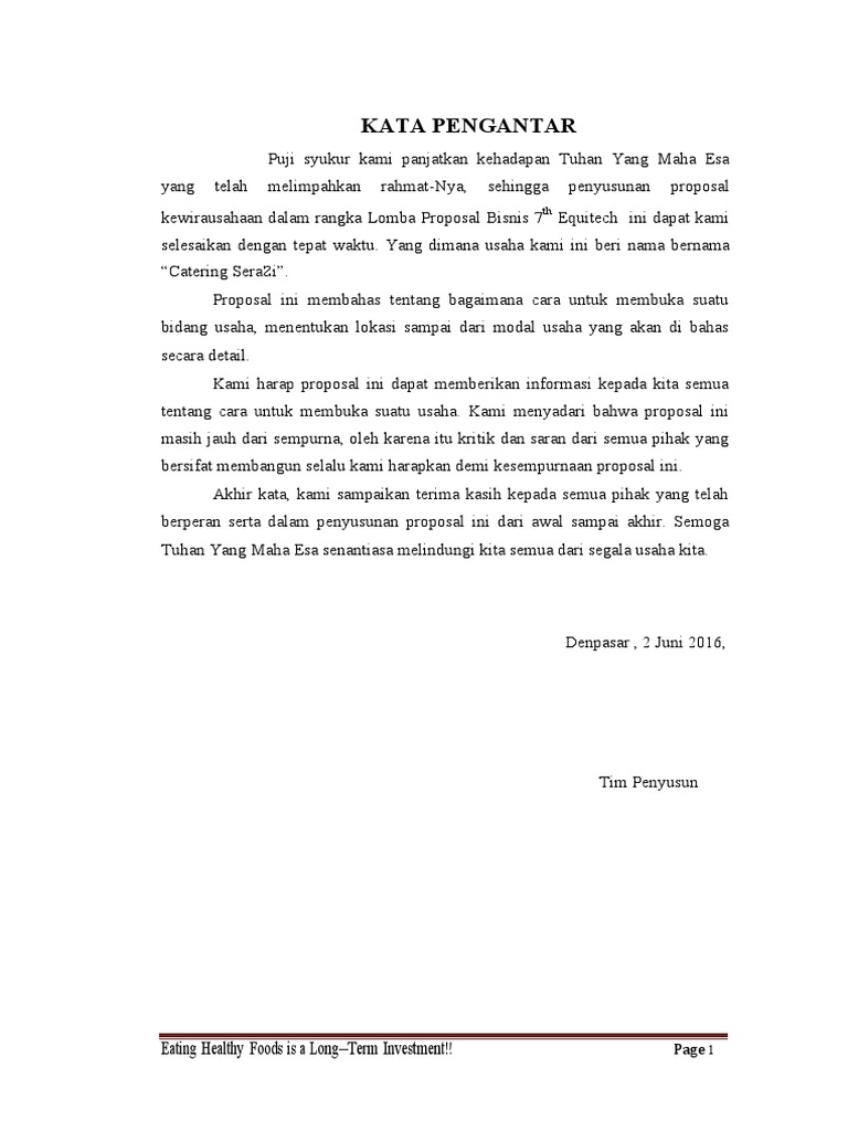 Contoh Proposal Lomba 7TH Equitech | PDF