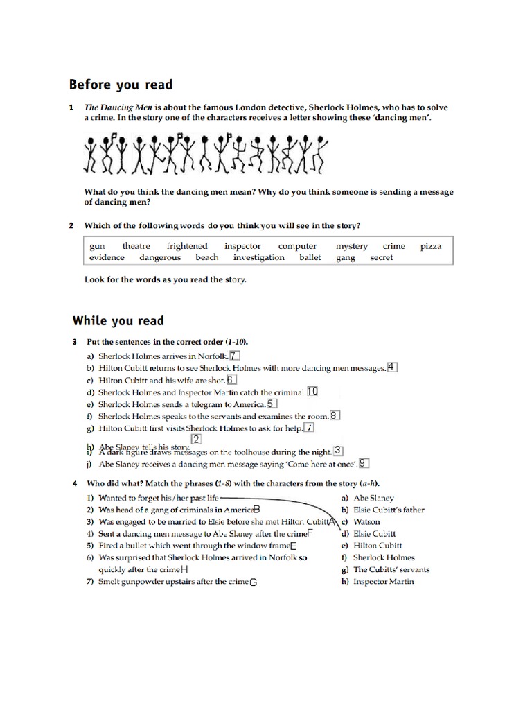 The Dancing Men Activities | PDF