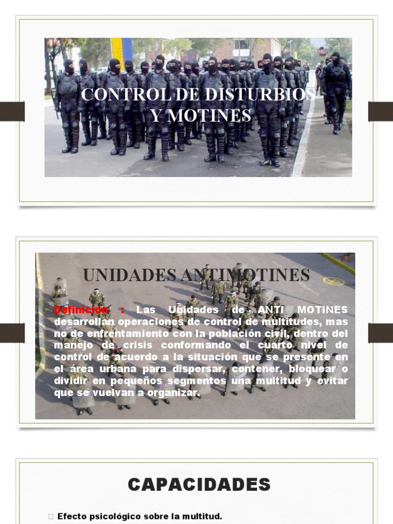 4 Control de Disturbios y Motines | PDF | Proteger | Arma química