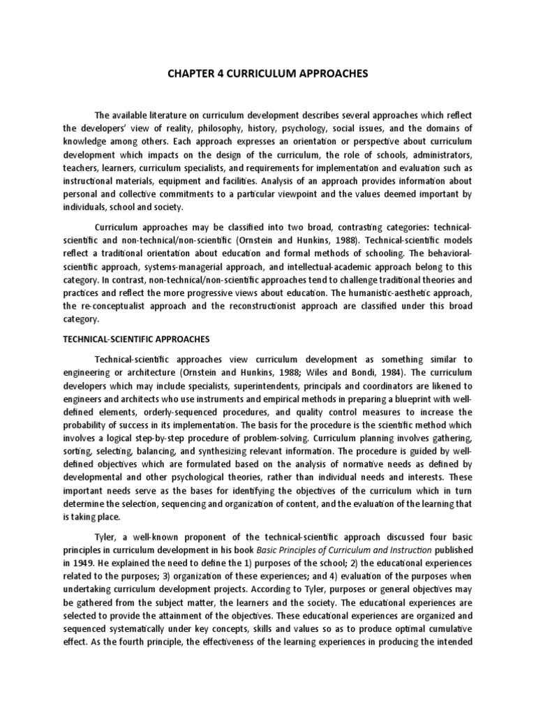 Overview of Curriculum Development Approaches | PDF | Curriculum | System