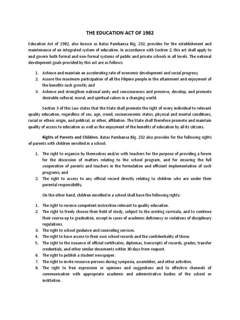 Section 52 Education Act | National Education