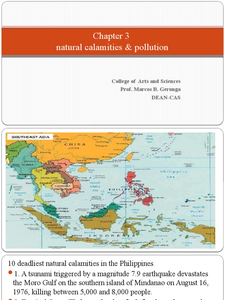 Natural Calamities & Pollution: College of Arts and Sciences Prof ...