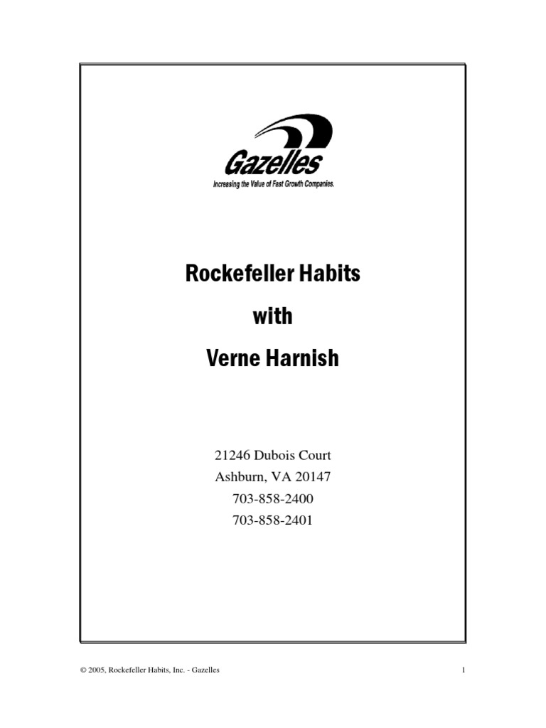 Mastering The Rockefeller Habits | PDF | Business | Economies