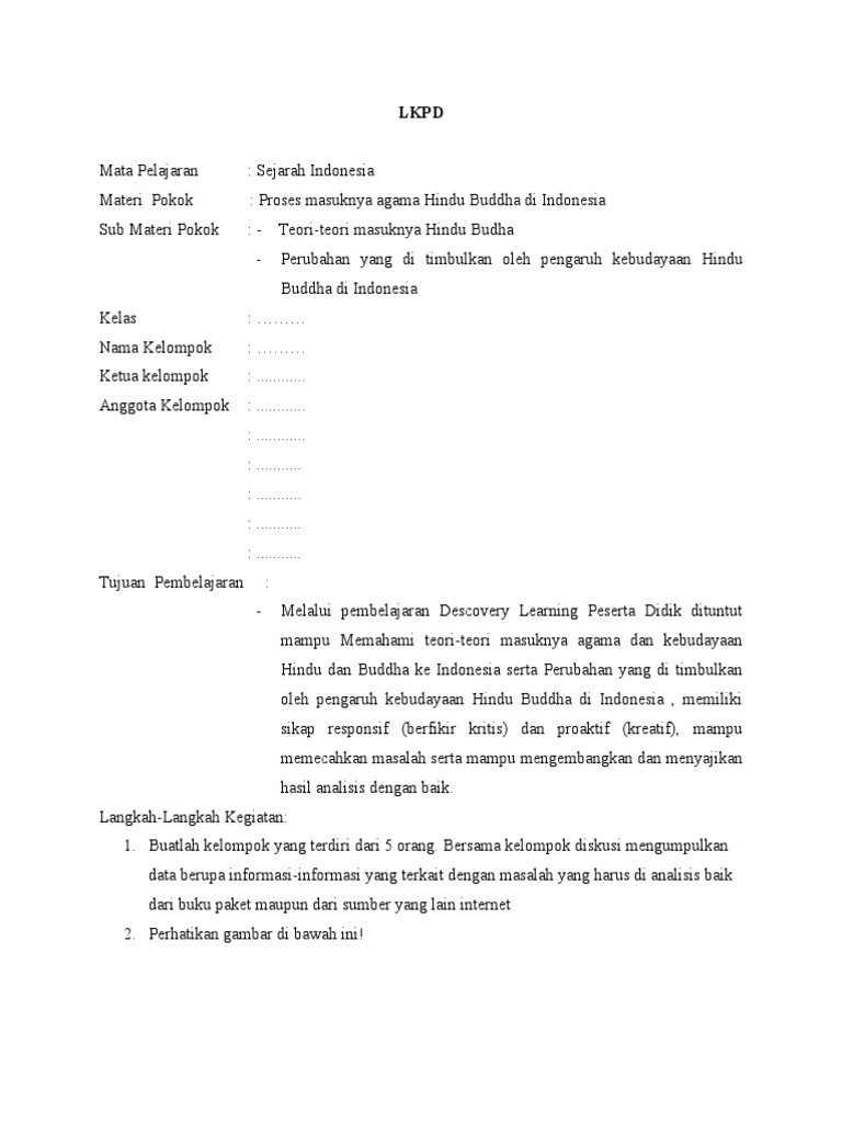 Contoh LKPD K13 | PDF