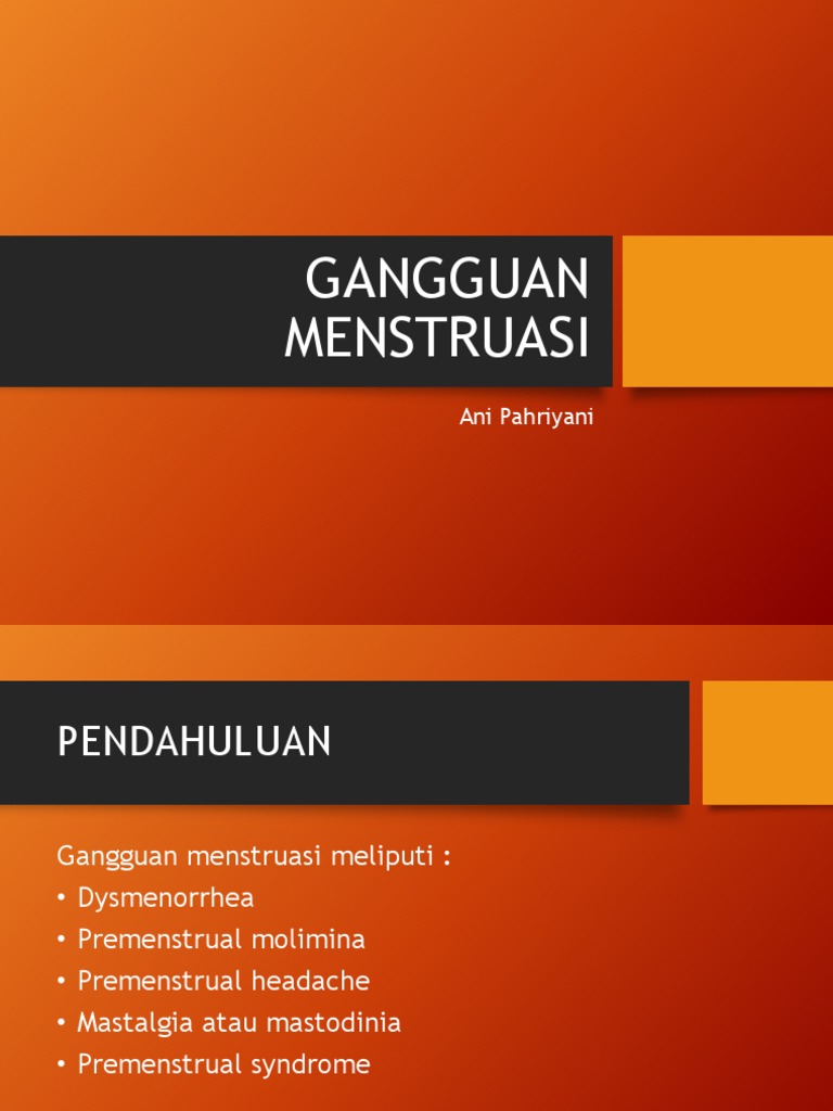 Gangguan Menstruasi: Penyebab dan Terapi | PDF | Pengembangan Diri ...