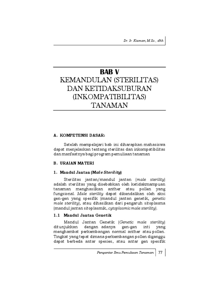 Bab 5. Kemandulan (Sterilitas) | PDF