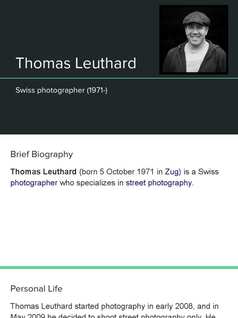 Thomas Leuthard: Street Photography Insights | PDF | Art