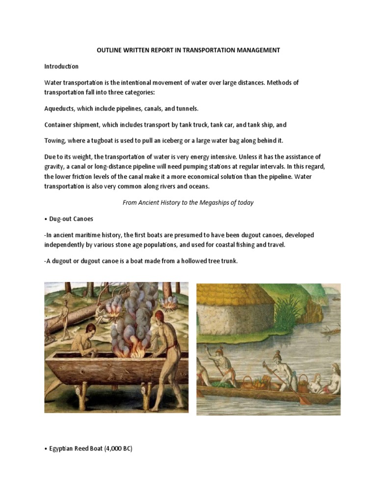 Evolution of Water Transportation History | PDF | Steamship | Ships