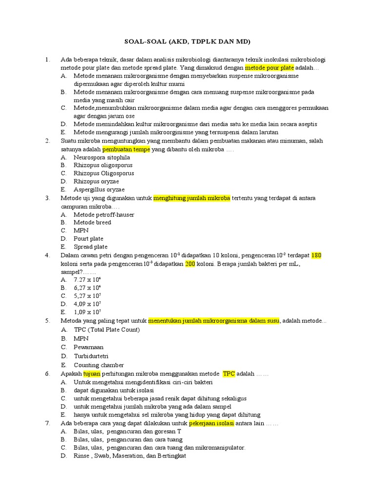 Latihan Soal Soal C2 | PDF