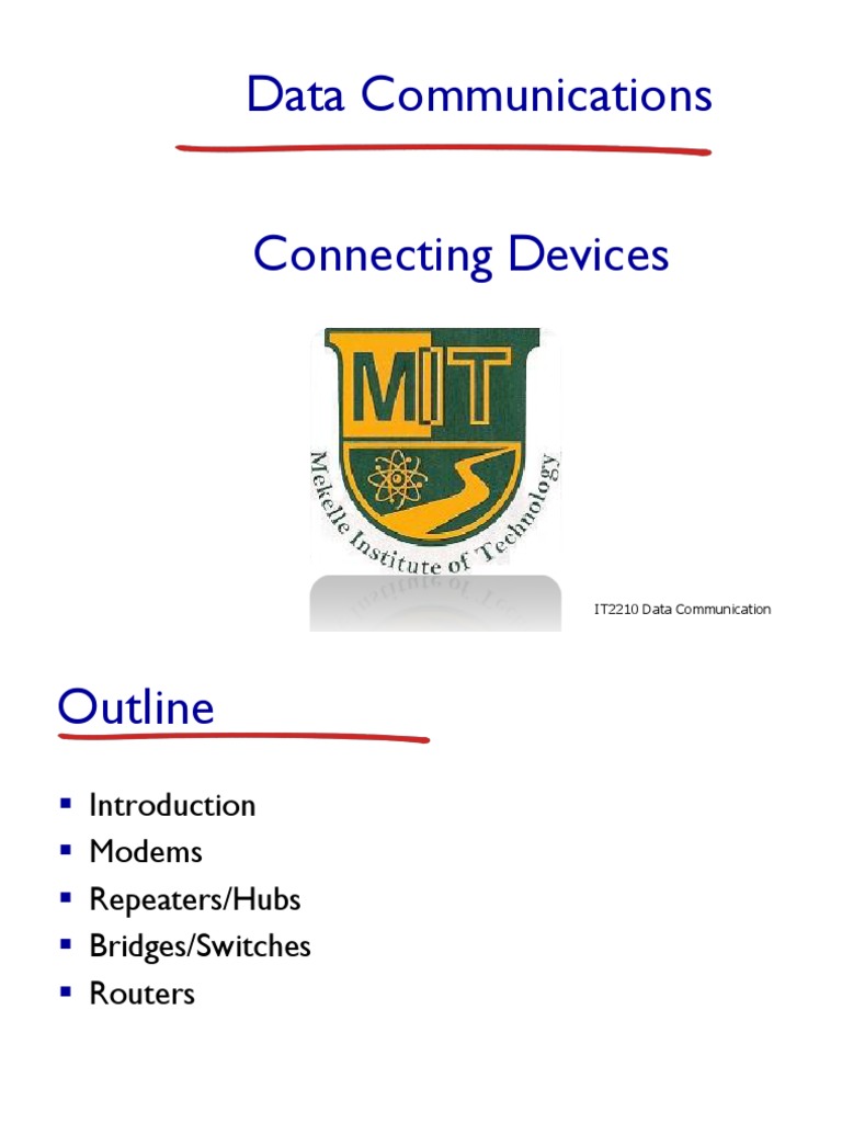03 Connecting Devices Pdf Network Switch Computer Network