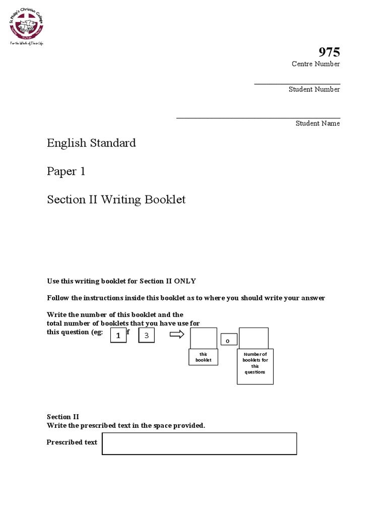 HSC English Writing Booklet Draft | PDF
