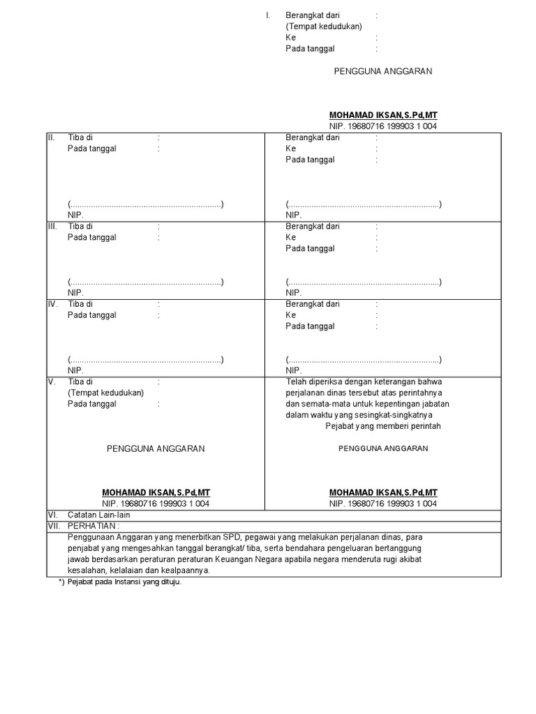 Form SPPD Asli | PDF