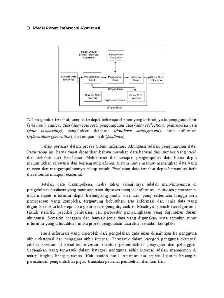 Model Sistem Informasi Akuntansi | PDF
