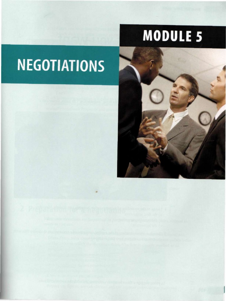 Module 5 - Negotiations | PDF
