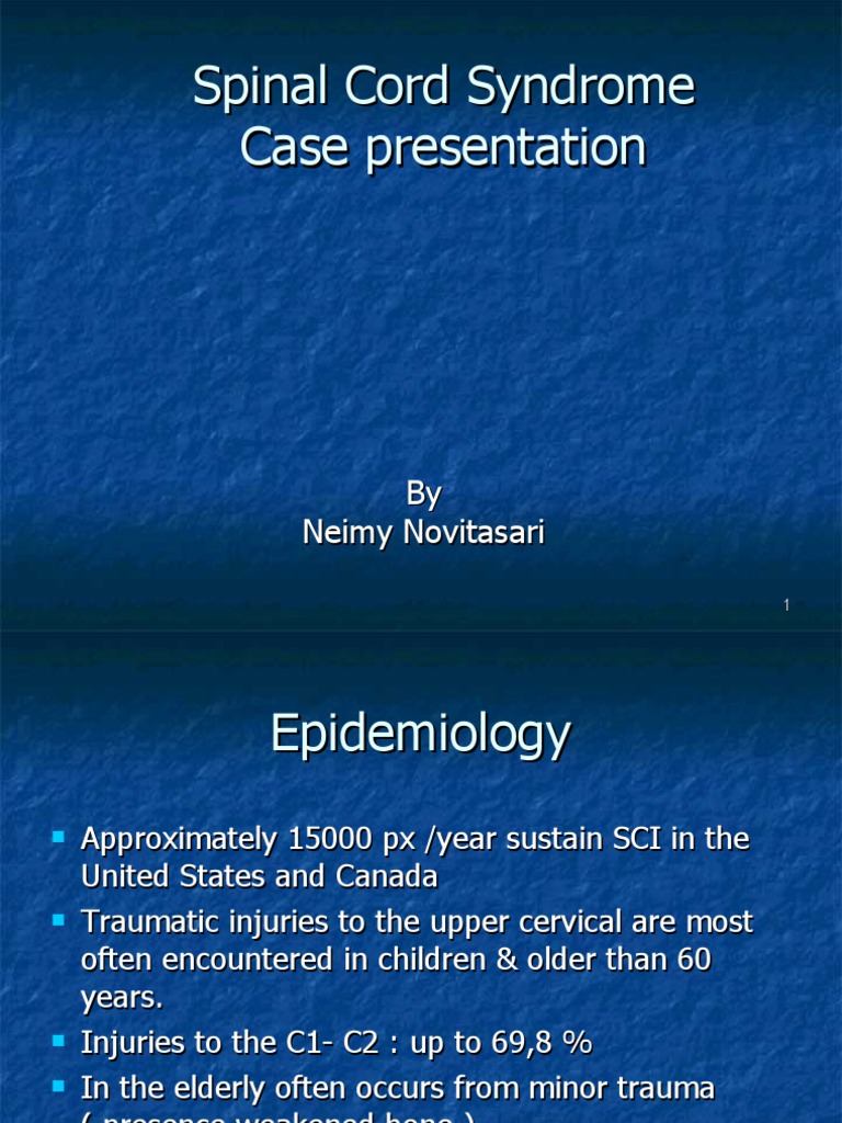Spinal Cord Syndrome Case Presentation | PDF | Spinal Cord | Spinal ...