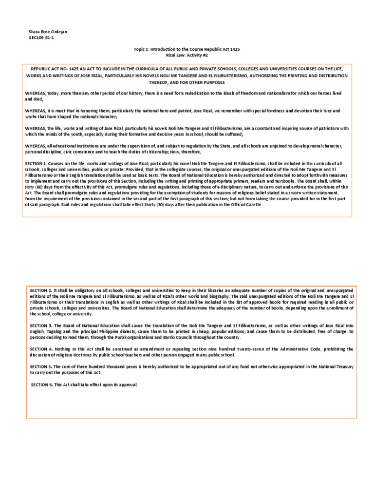 GEC109-B1-Activity 2 - Shara Rose Ordejan | PDF