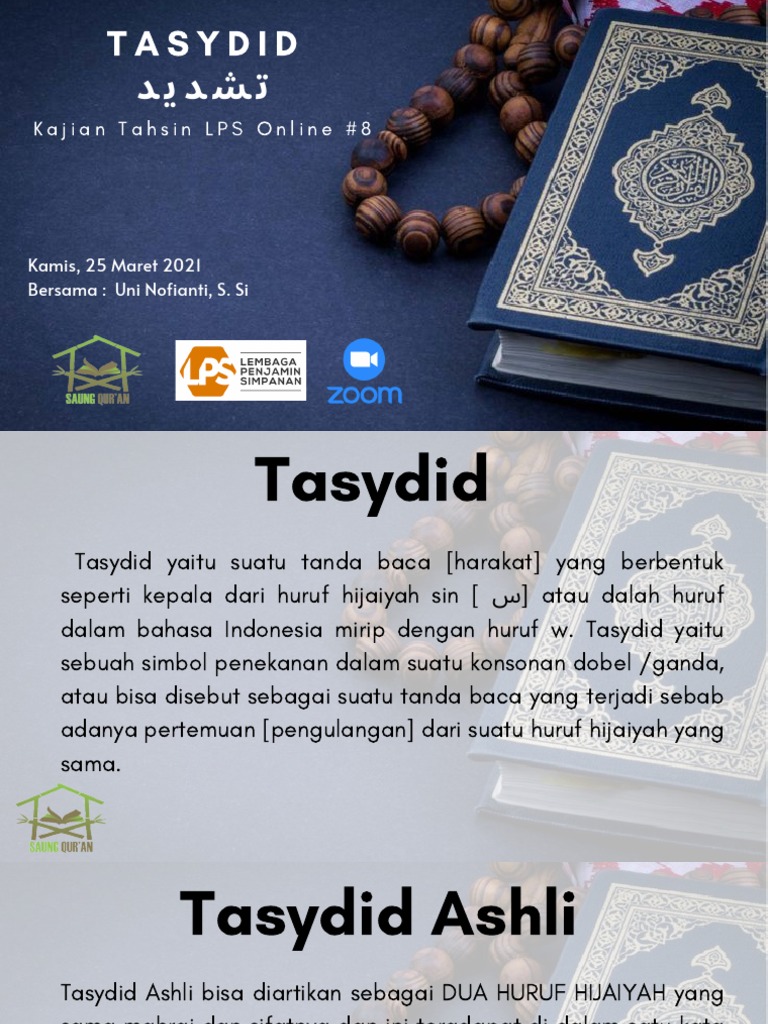 Pengertian dan Fungsi Tasydid | PDF