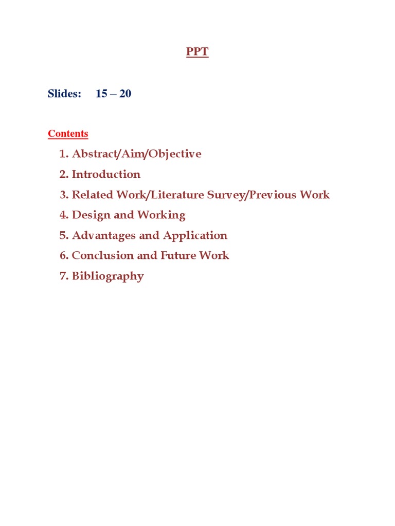 Technical Seminar Report and PPT Format | PDF