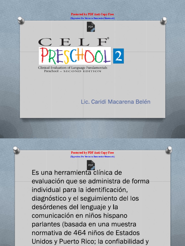 Celf Preschool Leeftijd