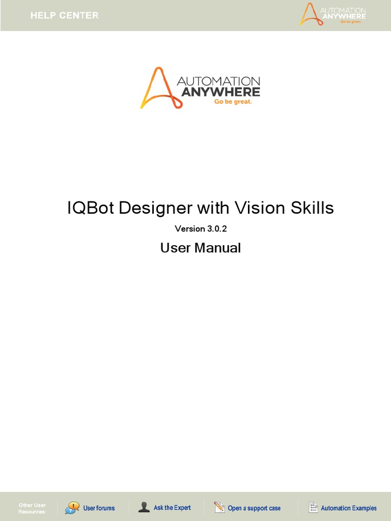 IQBot Designer Vision Skills Guide | PDF | System Software | Computing