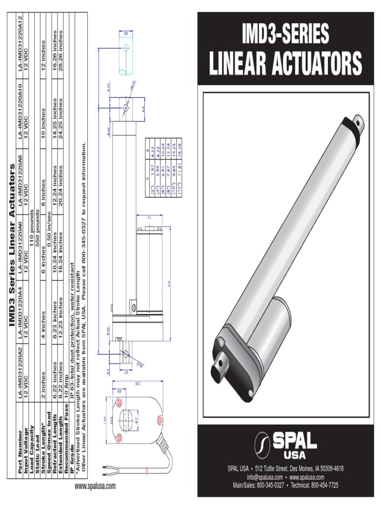 LA-IMD Series Linear Actuators | PDF | Fuse (Electrical) | Relay