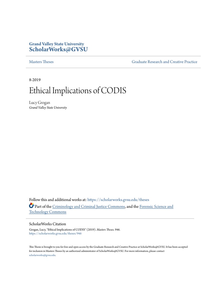 Ethical Implications of CODIS | Download Free PDF | Dna Profiling ...
