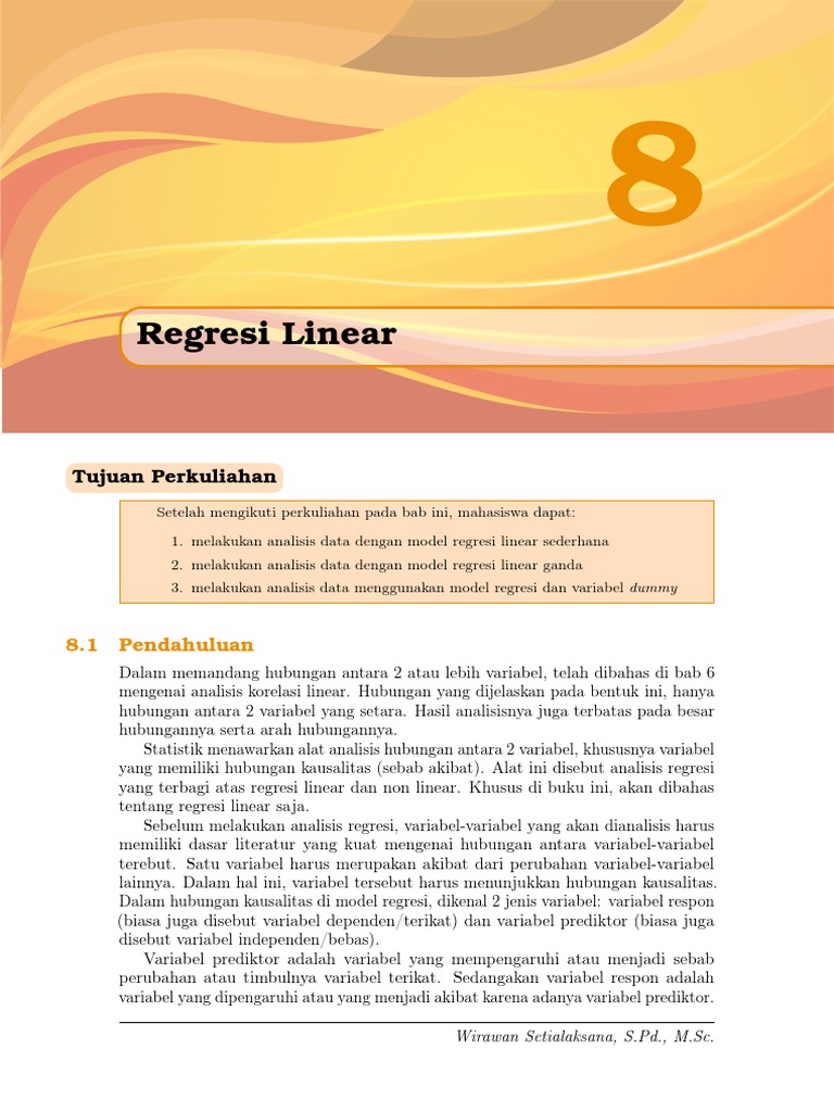 Model Regresi Linear dan Variabel Prediktor | PDF