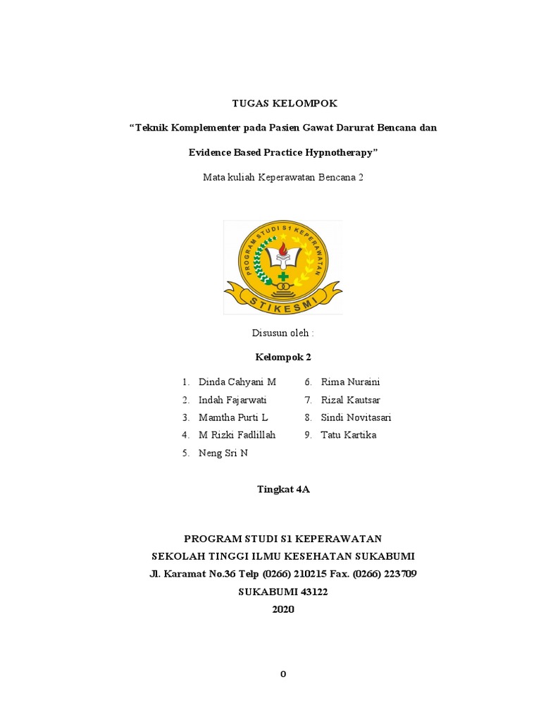 Makalah Kel. 5 Teknik Komplementer Dan EBP Hipnoterapi | PDF