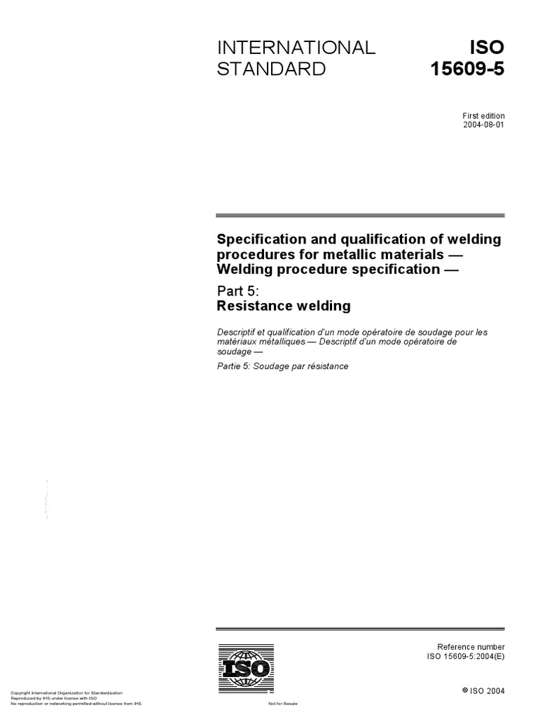 International Standard | PDF | International Organization For Standardization | Welding