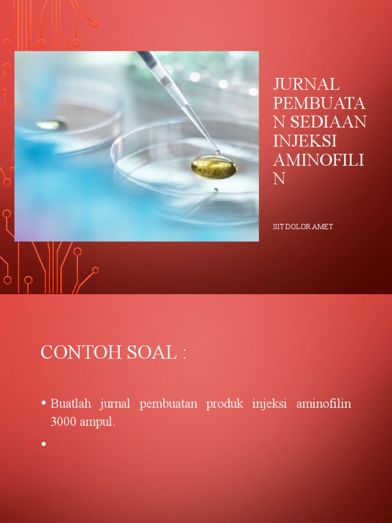 Komponen Jurnal Pembuatan Sediaan Injeksi | PDF