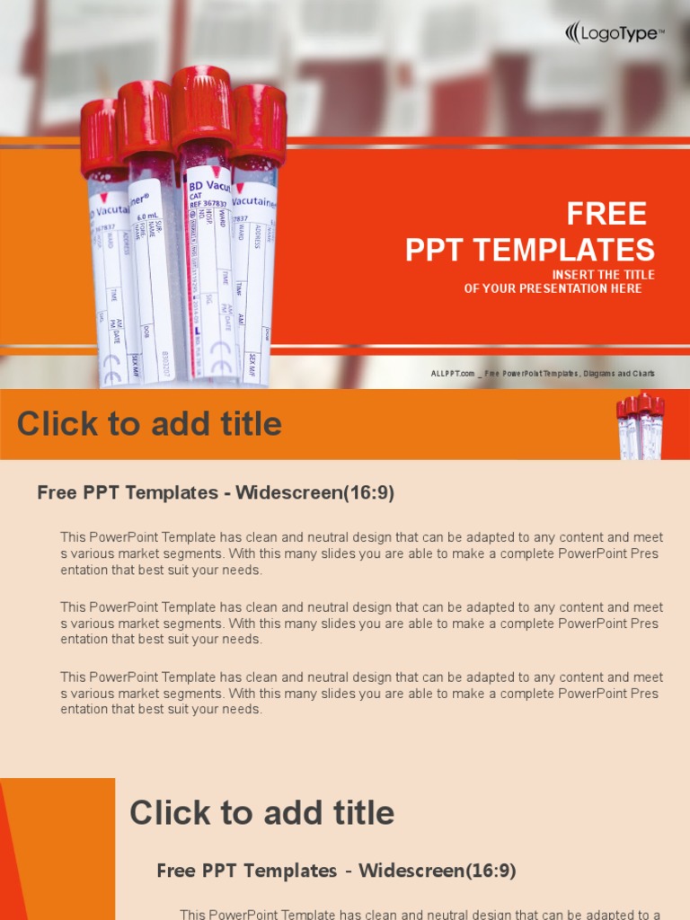 Biochemistry Blood Tests PowerPoint Templates Widescreen | PDF | Business