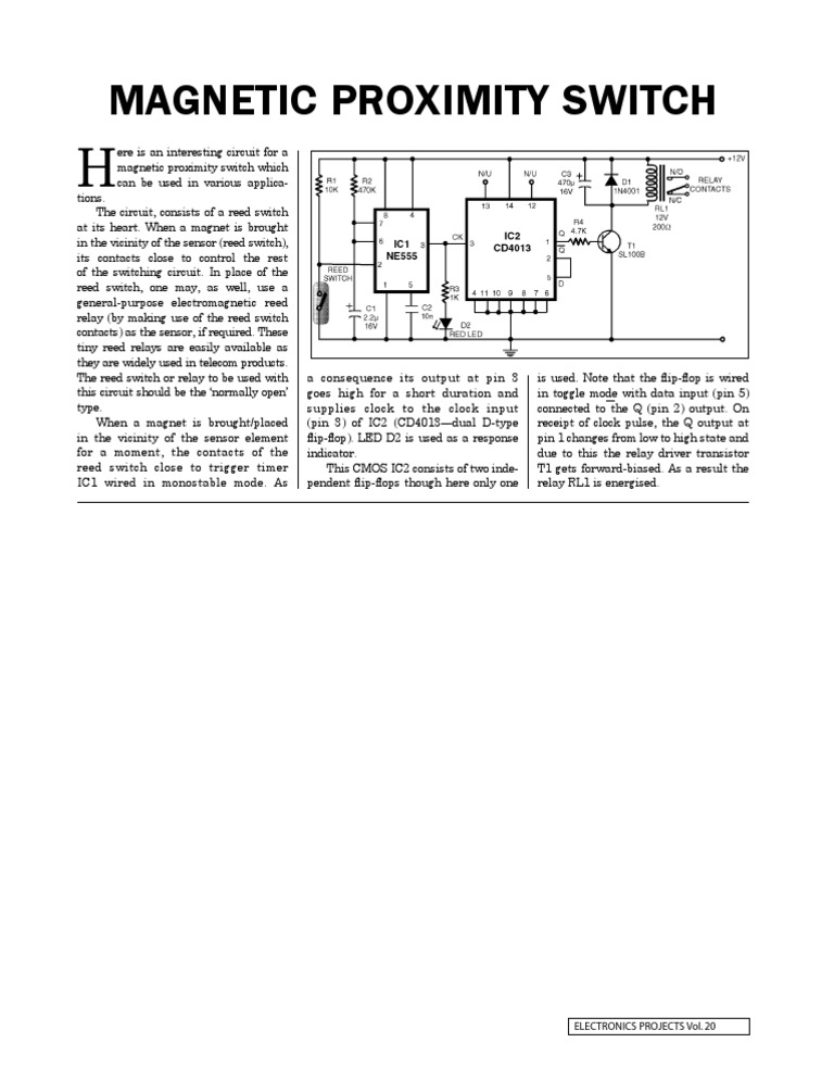 Magnetic Proximity Switch | PDF | Switch | Relay