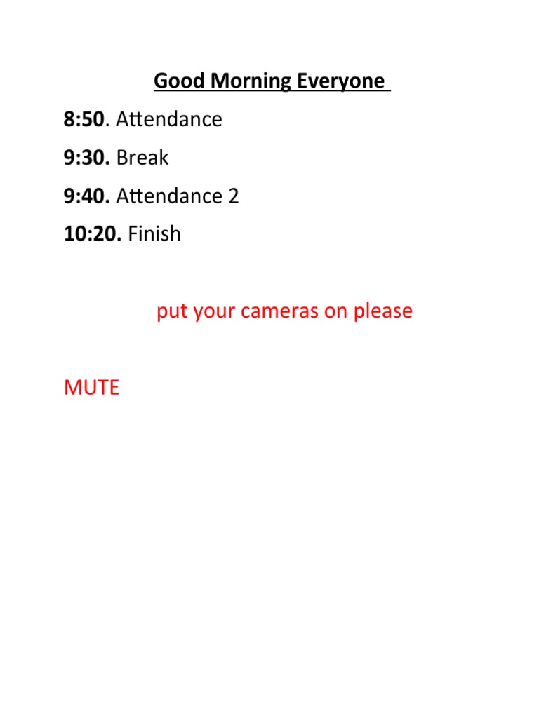 Good Morning | PDF | Notation | Written Communication