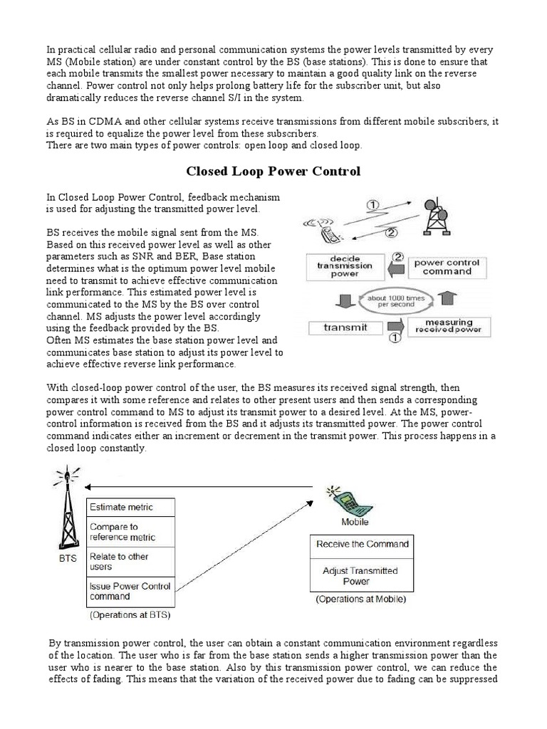 Close Loop Power Control+ Diagram | PDF | Control Theory | Base Station