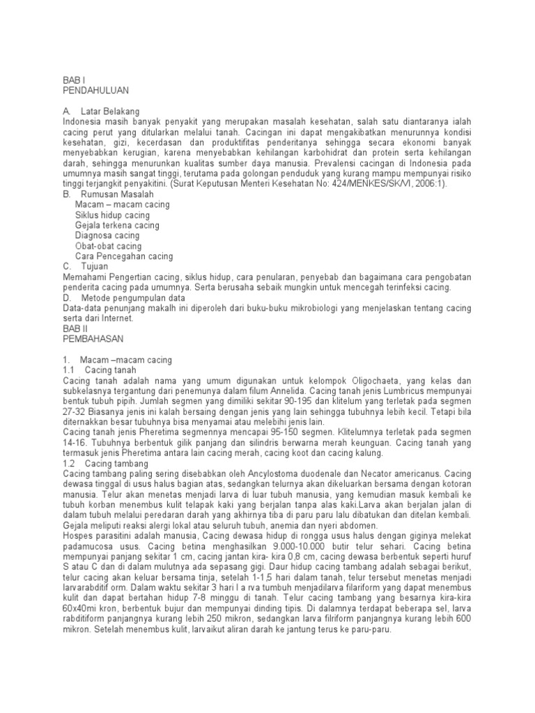 Cacing | PDF