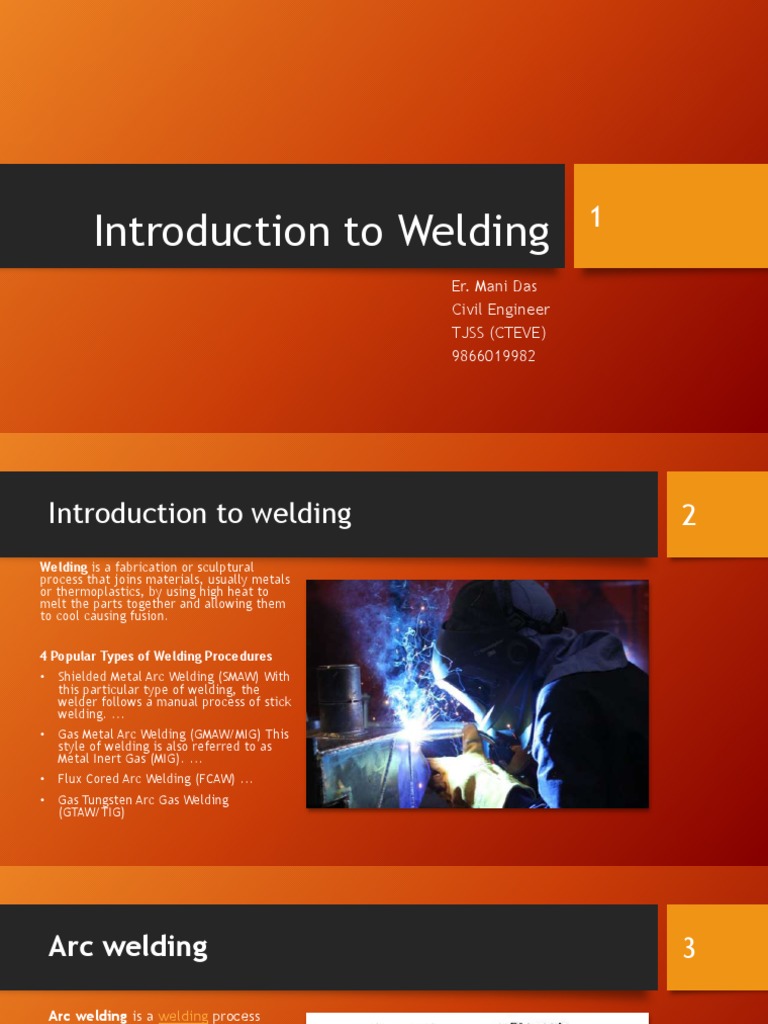 Introduction To Welding | PDF | Welding | Construction
