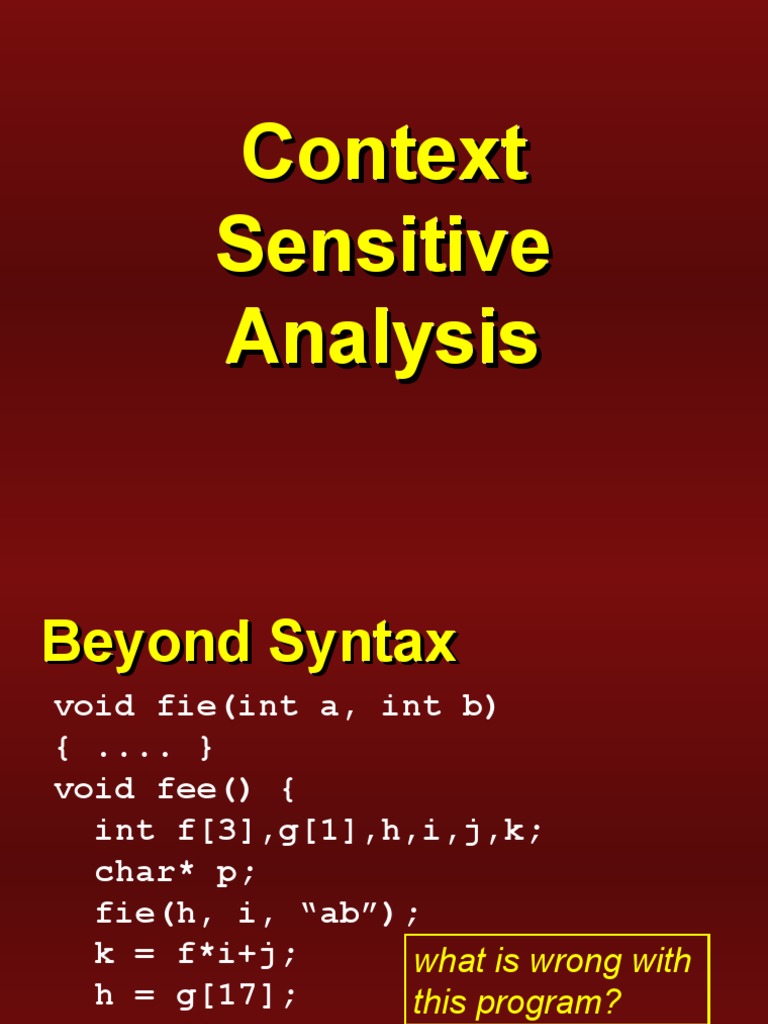 Context Sensitive Analysis and Attribute Grammar - Compiler Design - Dr. D. P. Sharma - NIT ...