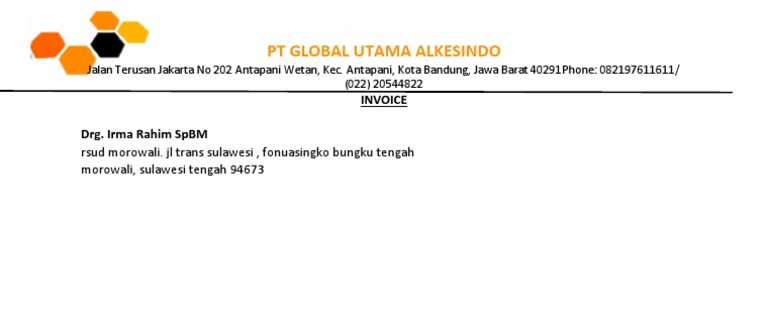 KOP AMPLOP Drg. Irma Rahim SPBM | PDF