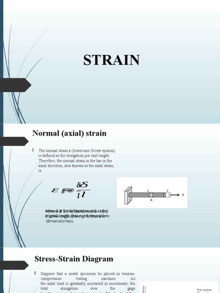 STRAIN | PDF | Deformation (Engineering) | Yield (Engineering)