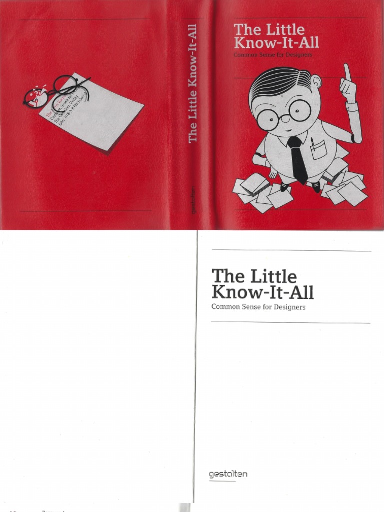 The Little Know It All Common Sense For Designers | PDF