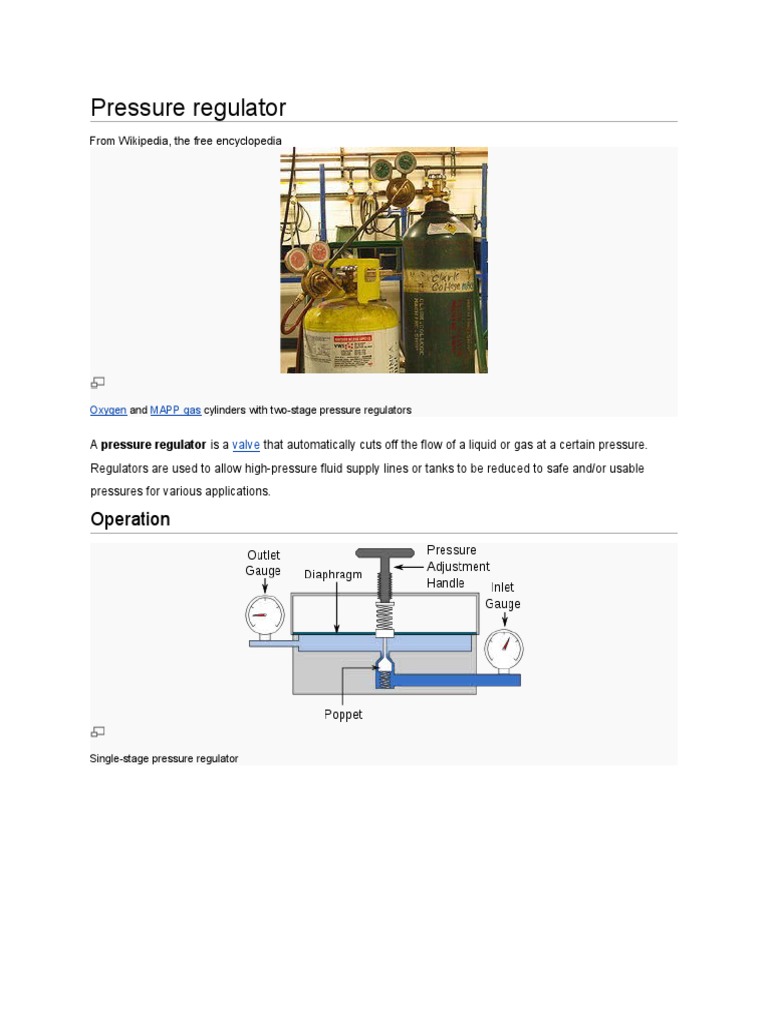 Pressure Regulator | PDF | Mechanical Engineering | Gases
