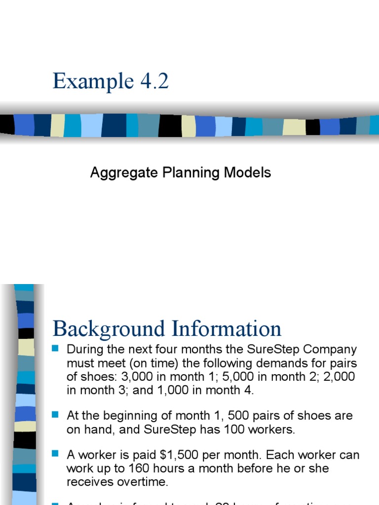 Example 4.2: Aggregate Planning Models | PDF | Mathematical ...