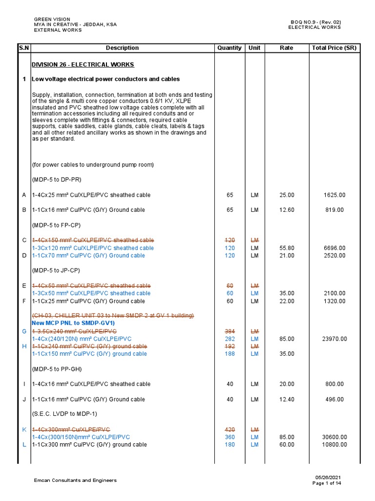 BOQ No. 9 - External Works | Download Free PDF | Components ...